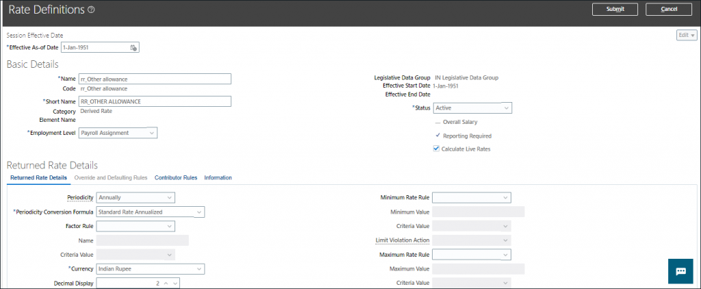 Setting Up A Rates-Based Salary Basis | Oracle HCM Cloud