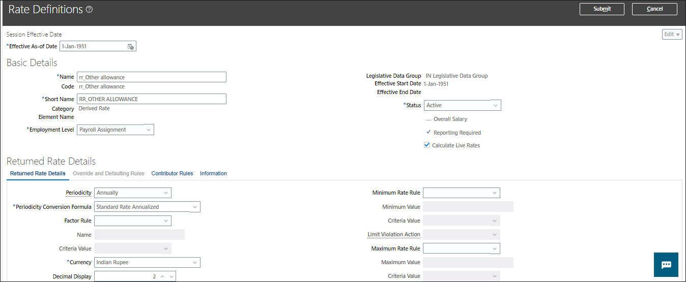 Setting Up A Rates-Based Salary Basis | Oracle HCM Cloud