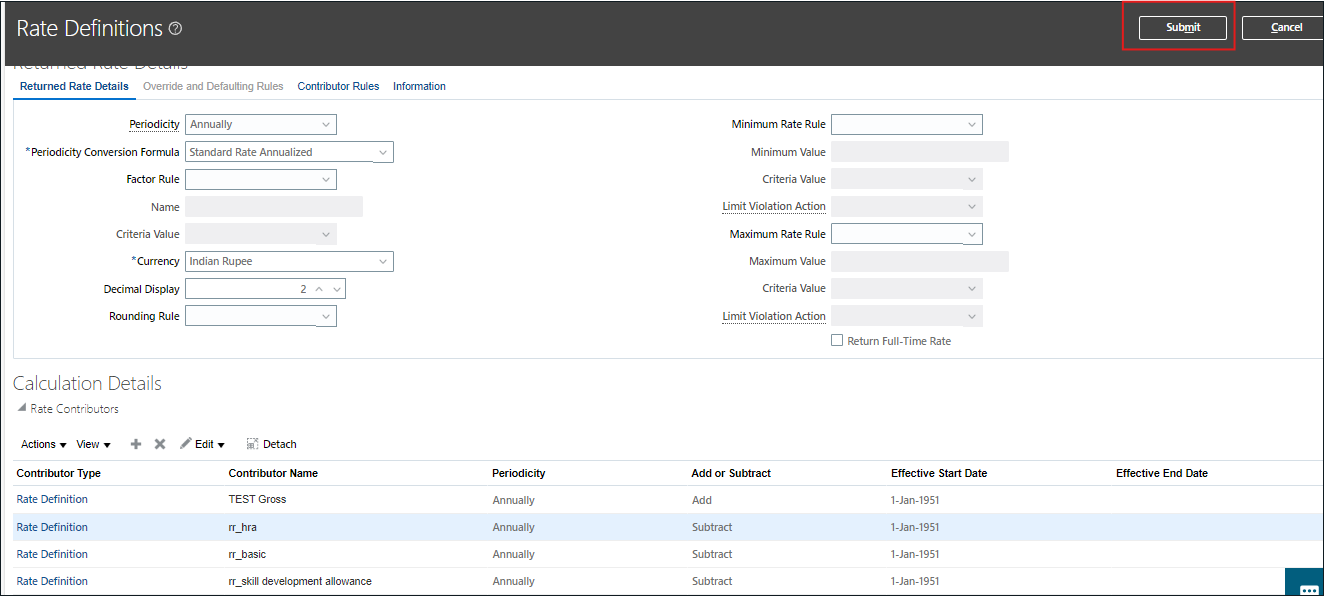 Setting Up A Rates-Based Salary Basis | Oracle HCM Cloud