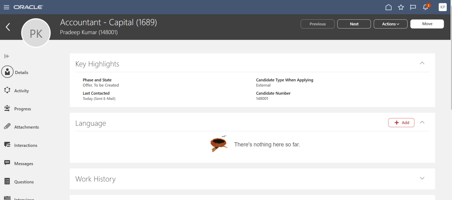 How to Request Additional Documents from Candidates | Oracle HCM Cloud