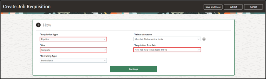 Setup and Usage of the Pipeline Requisition