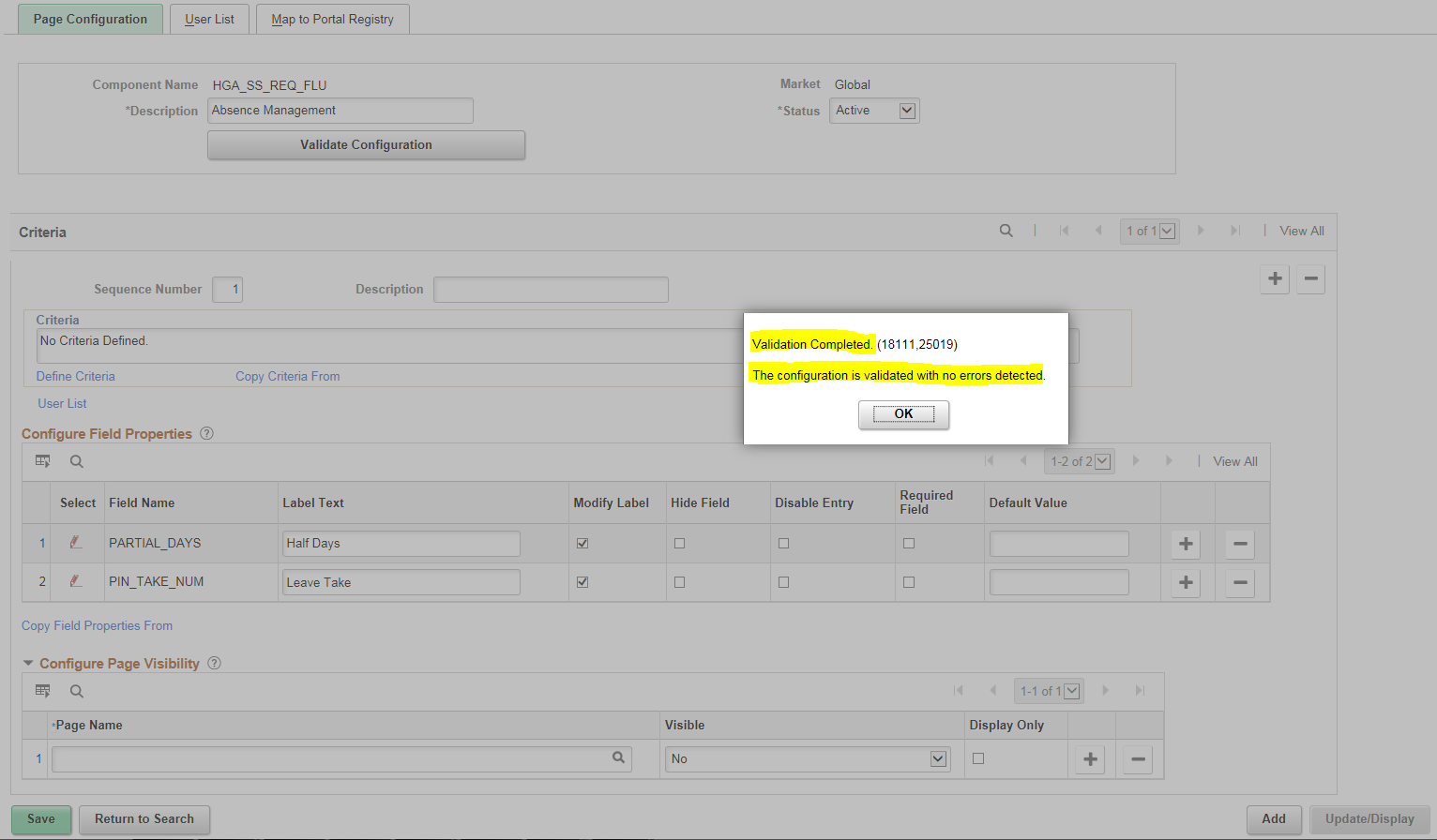 Page and Field Configurator