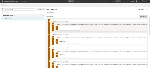 Creating a Validation for DFF Fields in Document of Record Using Visual Builder Studio - Oracle ...