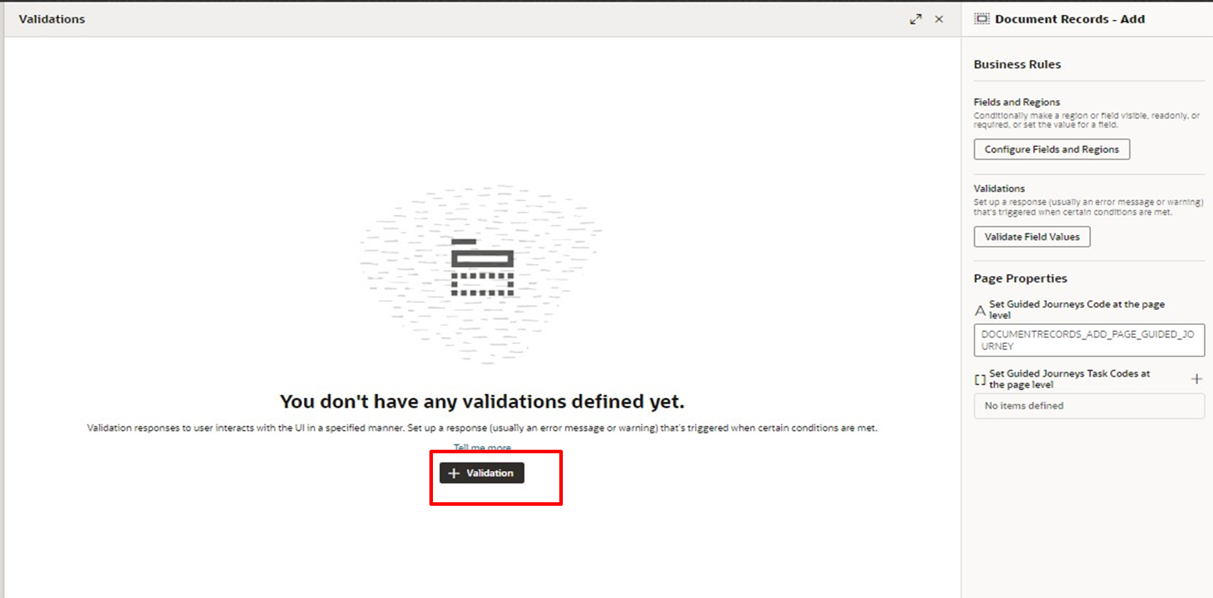 Creating a Validation for DFF Fields in Document of Record Using Visual Builder Studio - Oracle ...