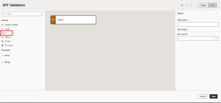 Creating a Validation for DFF Fields in Document of Record Using Visual Builder Studio - Oracle ...