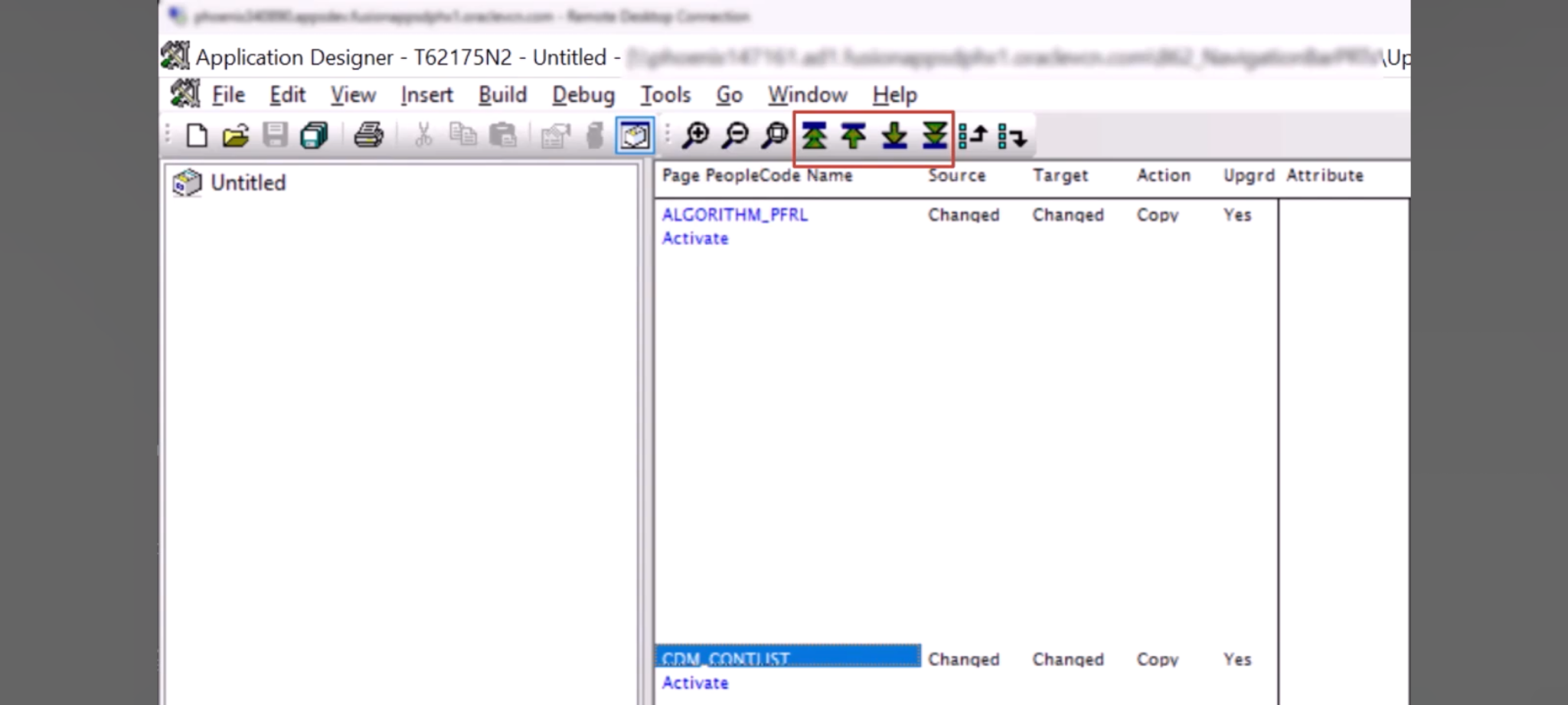 PeopleSoft Compare Report Navigation Enhanced in PeopleTools 8.62