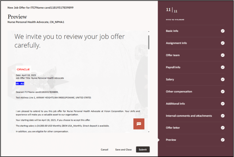Oracle Redwood Experience: How to Create Job Offers in Oracle Recruiting Cloud