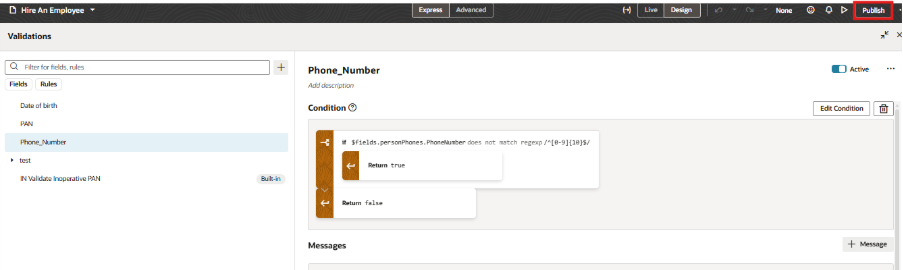 How to Configure Phone Number Validation in VBCS