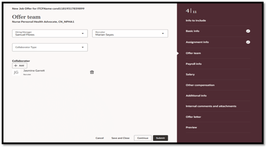 How to Create a Job Offer in Oracle Recruiting Cloud 25C Redwood Experience